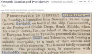 Garibaldi – South Shields Local History Group