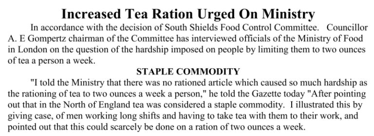 Rationing – South Shields Local History Group